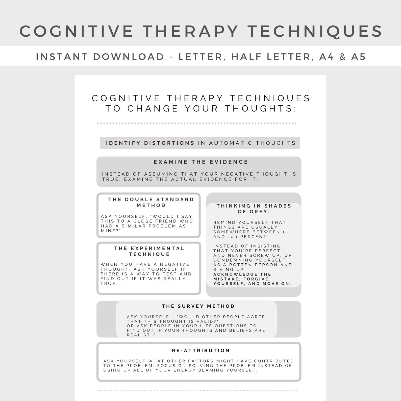 Cognitive Therapy Techniques, Mental Health, Depression, Anxiety ...