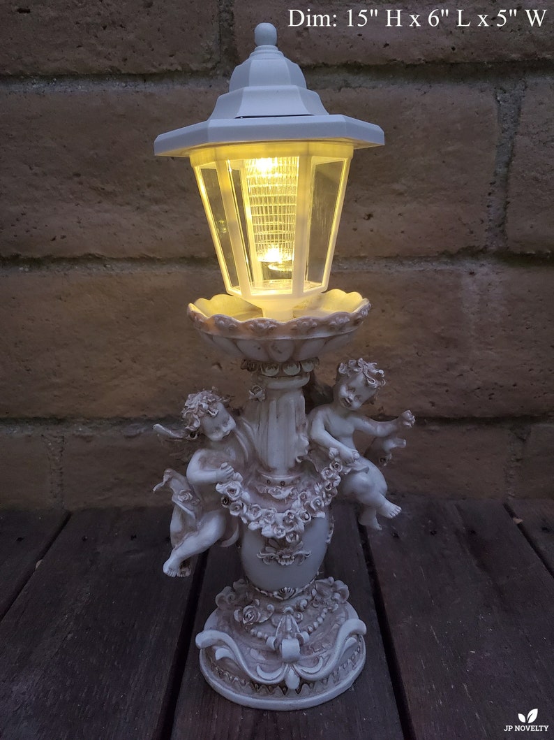 Angel Statue Solar Led Light Garden Decor Choose Style Etsy