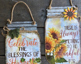 Metal Mason Jar Wall Decor - Etsy