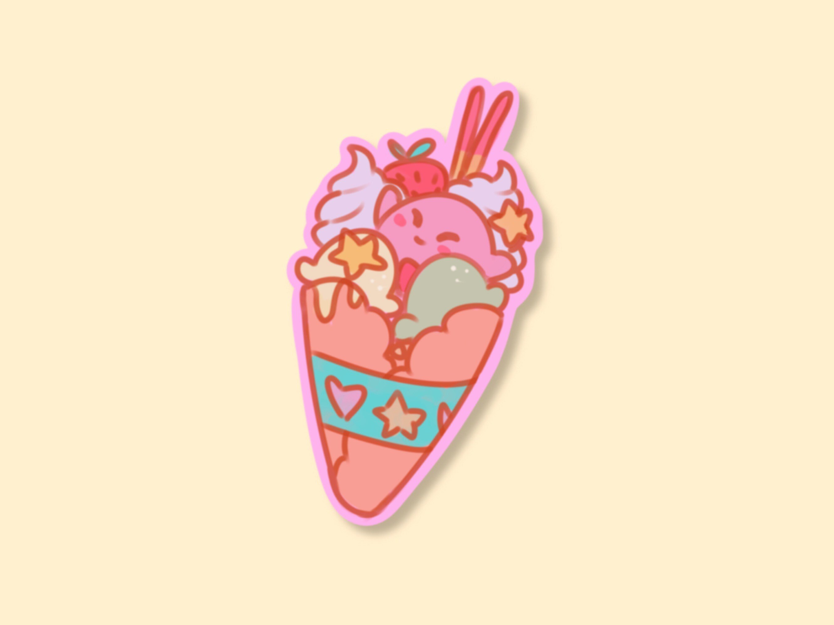 Kirby Crepe Sticker - Etsy