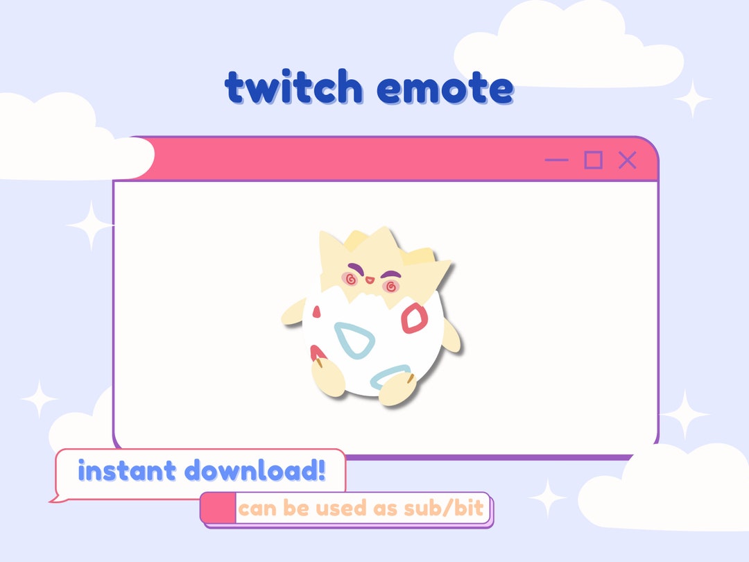 Togepi Pokémon Twitch Emote Badge - Etsy