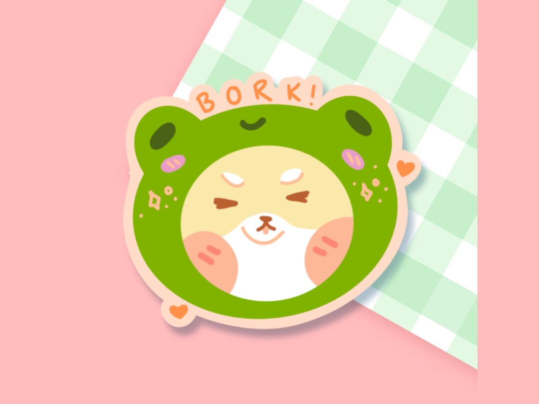 Shiba Inu Frog Sticker - Etsy