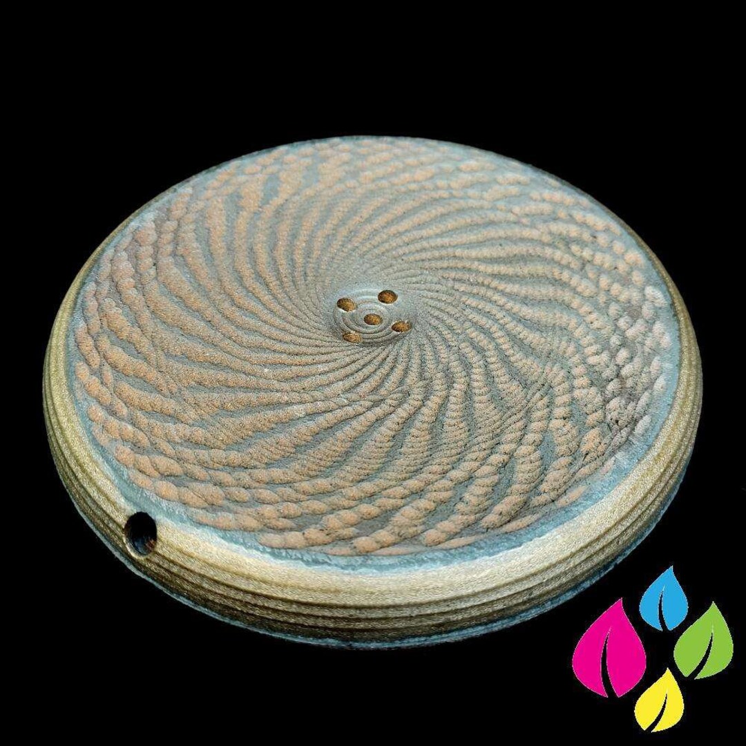 Ceramic Spiral Pattern Stand for Gaiwan/teapot Metallic Antique Style ...