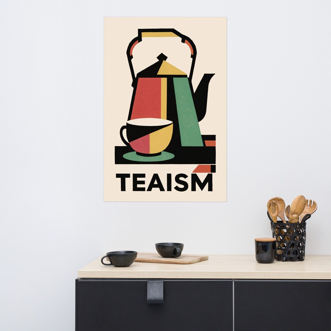 Tea Poster Bauhaus Style Tea Print for Kitchen, Home Decor, Cafe and ...
