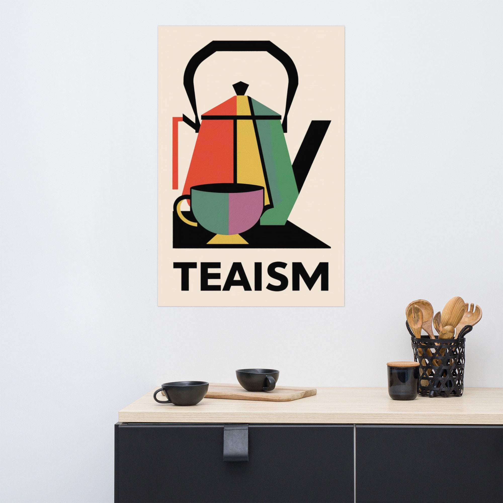 Tea Poster Bauhaus Style Tea Print for Kitchen, Home Decor, Cafe and ...