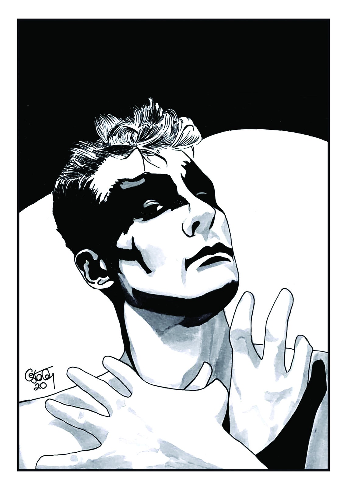 Cara Noir Wrestling Art Print Wrestler Wall Art Giclee Print Unframed ...