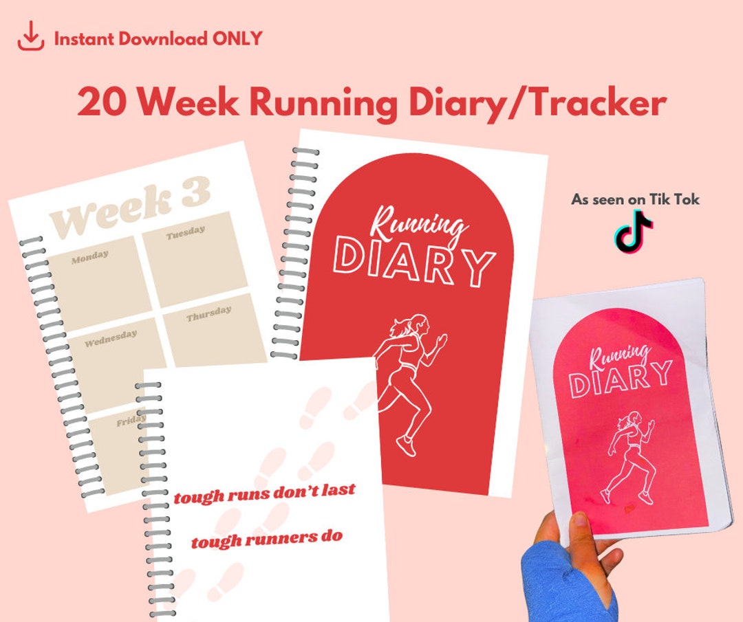 Digital or Printable Running Diary | 20 Week Running Planner/tracker - Etsy