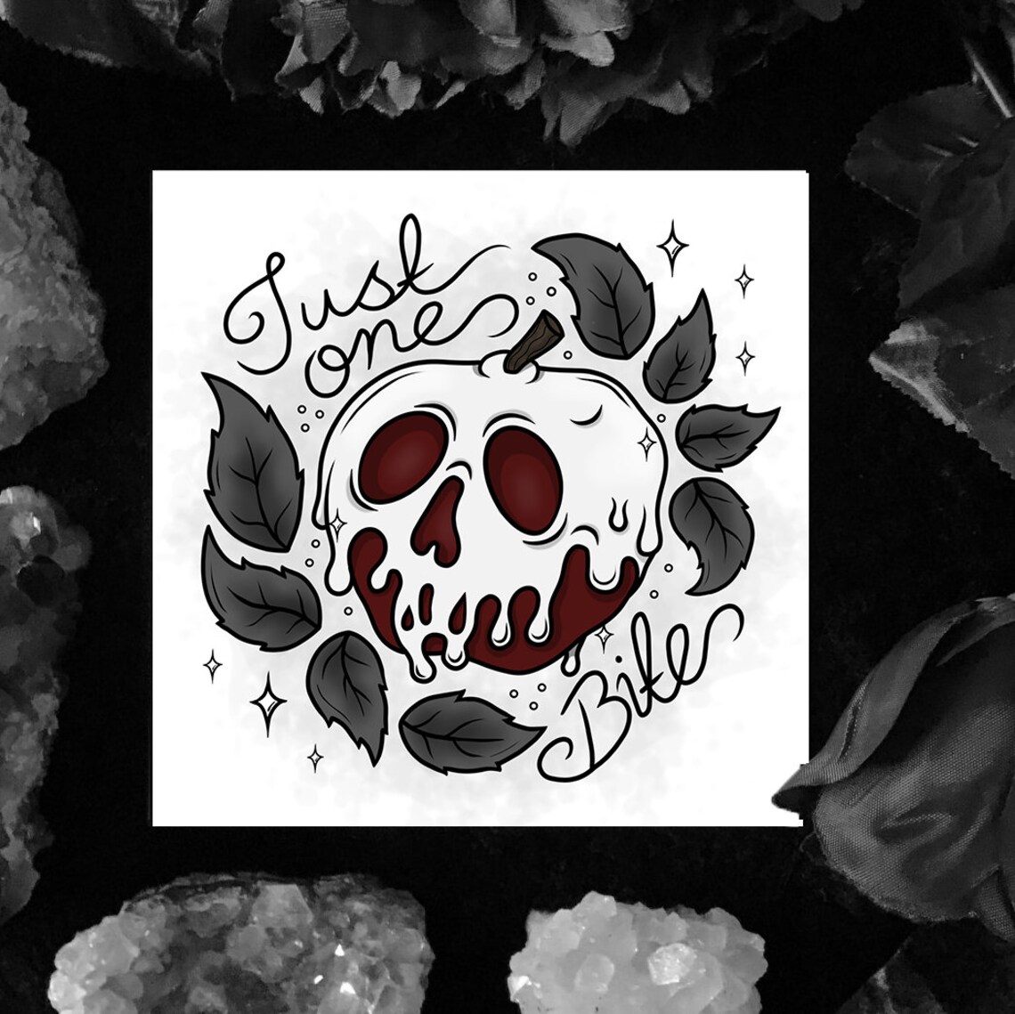 Snow White just One Bite Poison Apple Art Print - Etsy