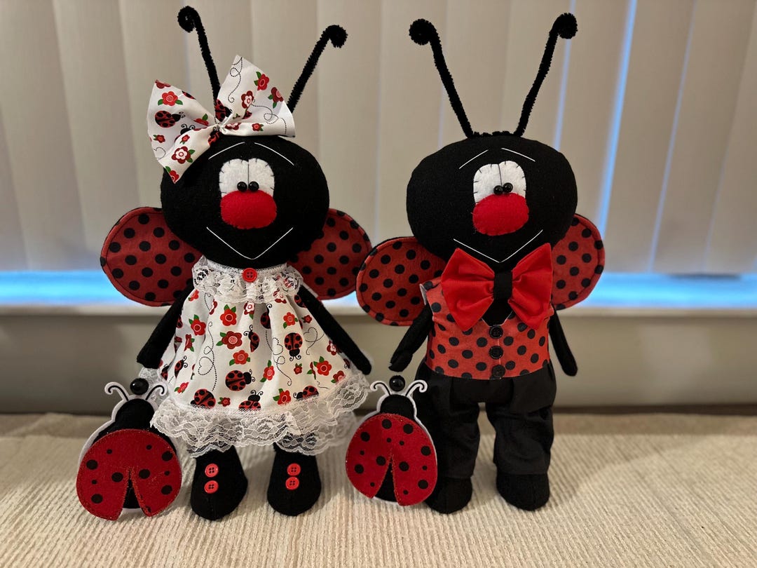 Country Prim Ladybug Gingerbread Dolls, Spring Decor, Summer Decor - Etsy