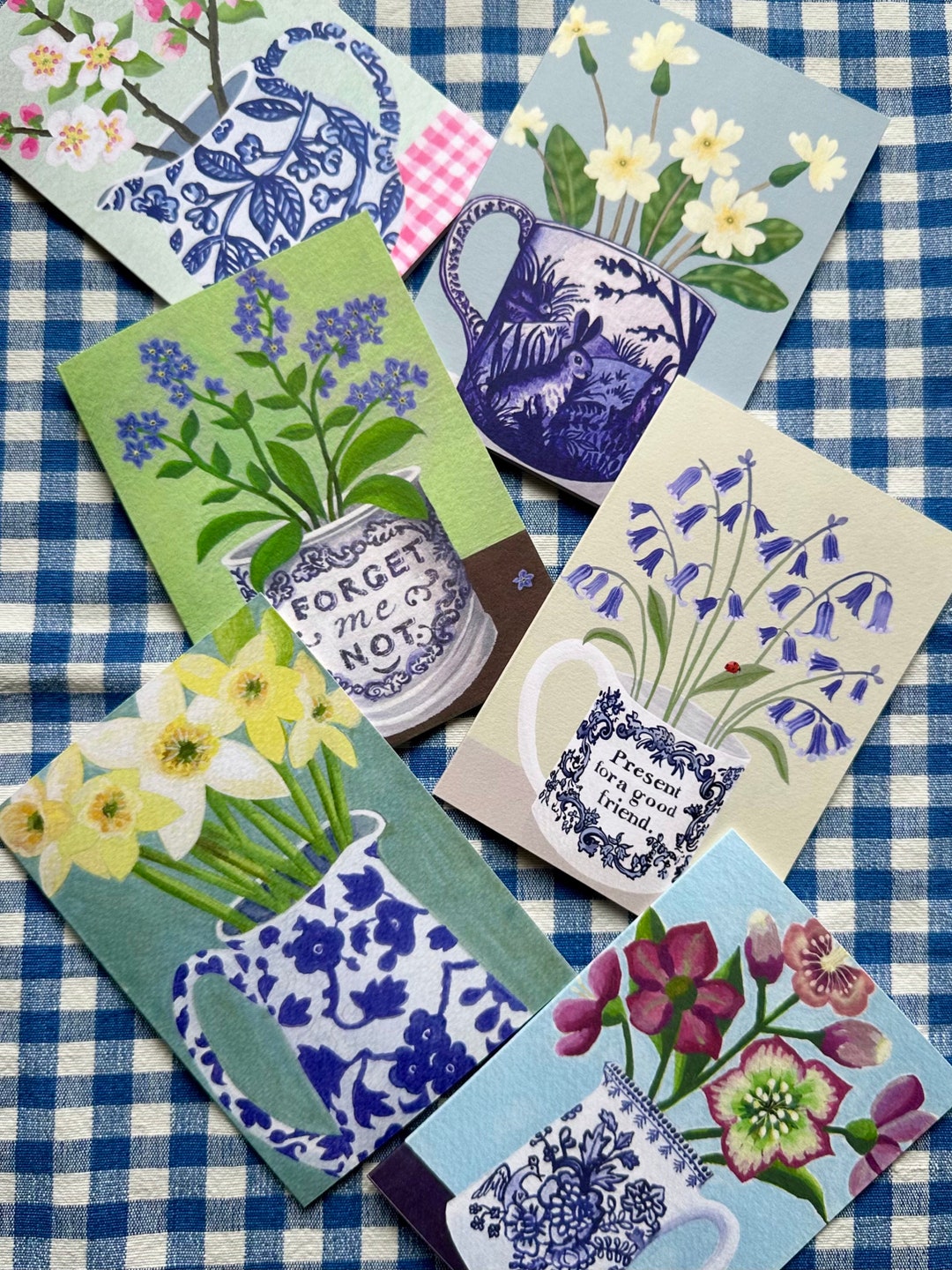 Joy of Springtime 6 Card Bundle - Birthday Cards, Flower Art, Flower ...