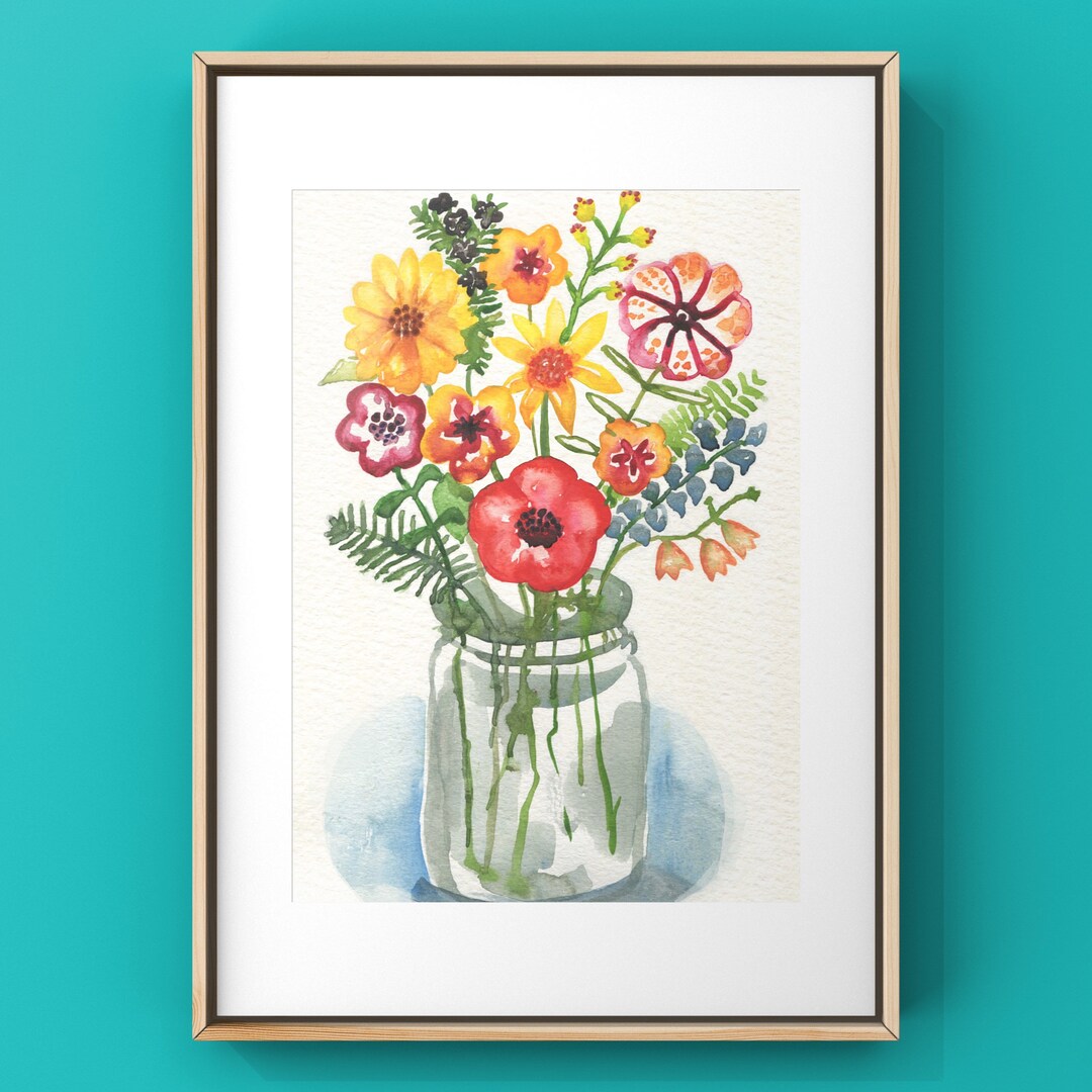 Summer Posy - Flower Artist Painting Print by Susie Hamilton, Flower ...
