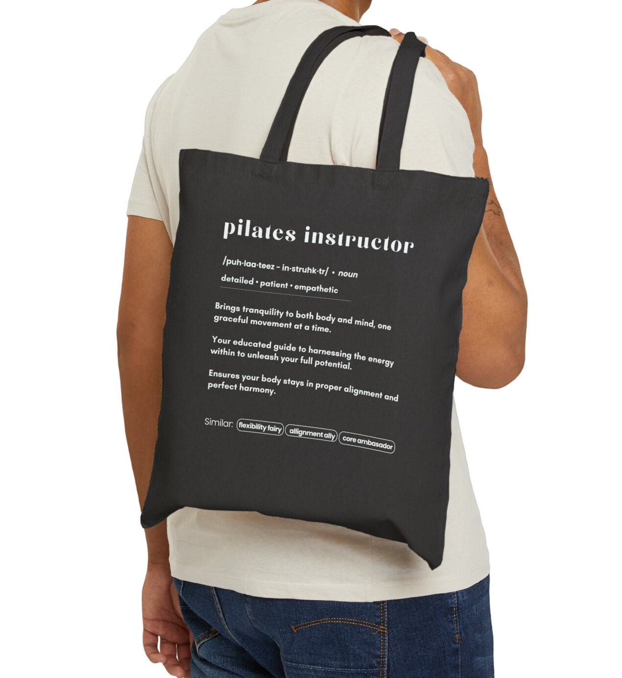 Pilates Tote Bag, Pilates Instructor Definition Bag, Cute Gift for ...