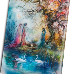 The Norns, Norse Mythology, Urd, Verdandi, Skuld, Fanart, Watercolor ...