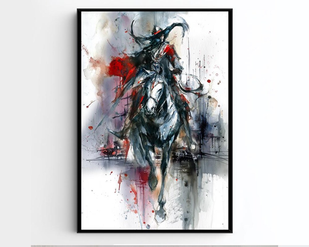 Musketeer, Musketeer Art, Horse Rider, Horse Riding, Watercolor Art ...