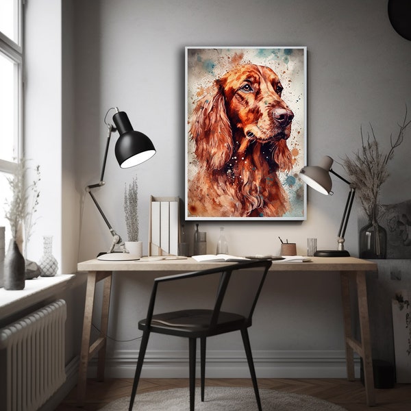 Irish Setter Art - Etsy