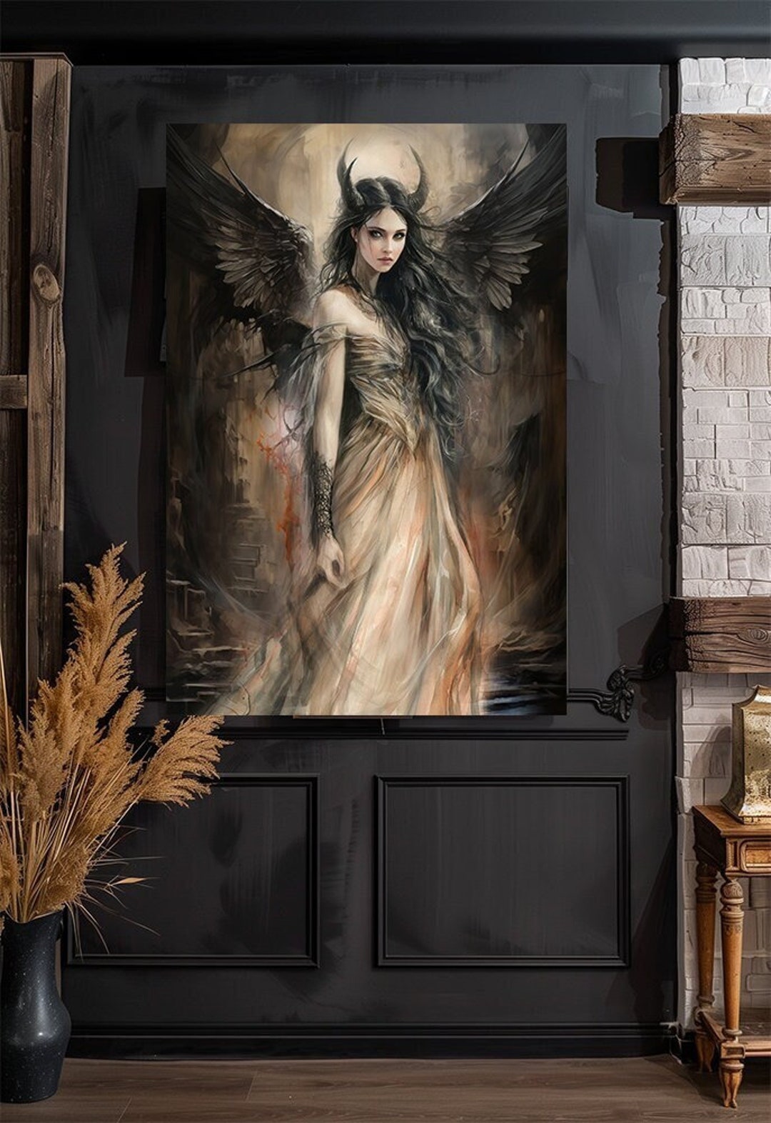 Lilith, Lustful Woman, Demon Woman, Dark Goddess, Demon Mother, Succubus, Fanart, Watercolor Art ...