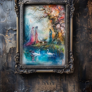 The Norns, Norse Mythology, Urd, Verdandi, Skuld, Fanart, Watercolor ...