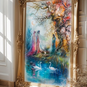 The Norns, Norse Mythology, Urd, Verdandi, Skuld, Fanart, Watercolor ...