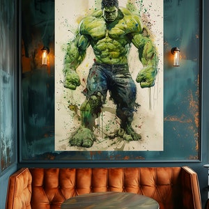Hulk, Hulk Print, Hulk Poster, Superhero Poster, Superhero Print, Print ...