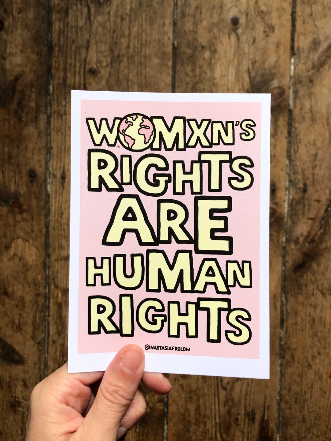 Illustration "womxn's Rights Are Human Rights", Poster, Postcard ...