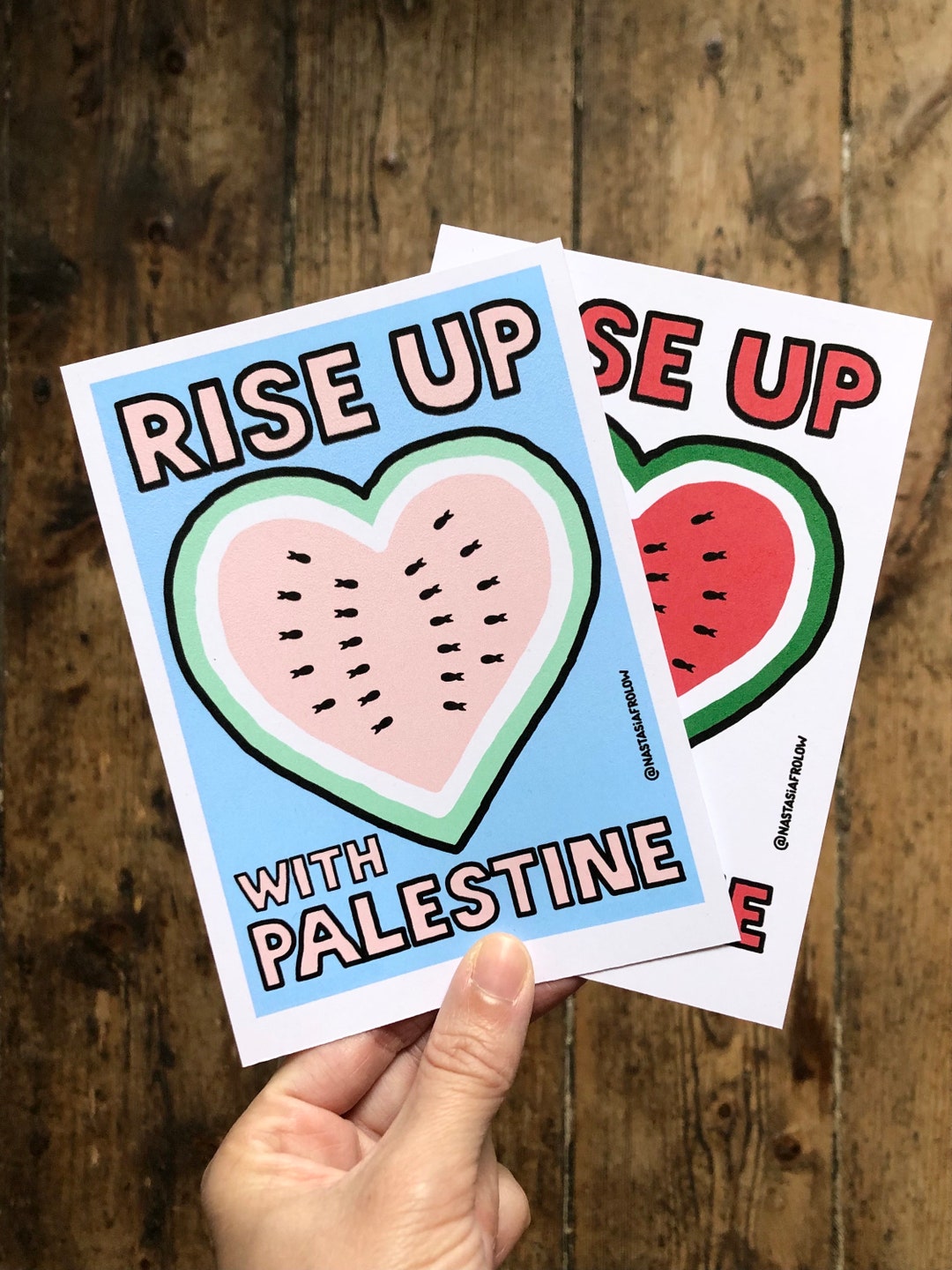 Illustration “rise up With Palestine”, Postcard, Poster, Peace, Support ...