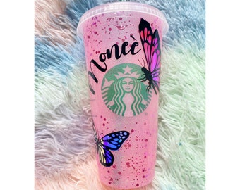 Holographic Butterfly Starbucks Cold Cup - Etsy Canada