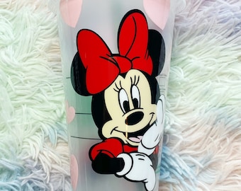 Mickey and Minnie Mouse Inspired Reusable Cold Cup Skinny Water Cup ...