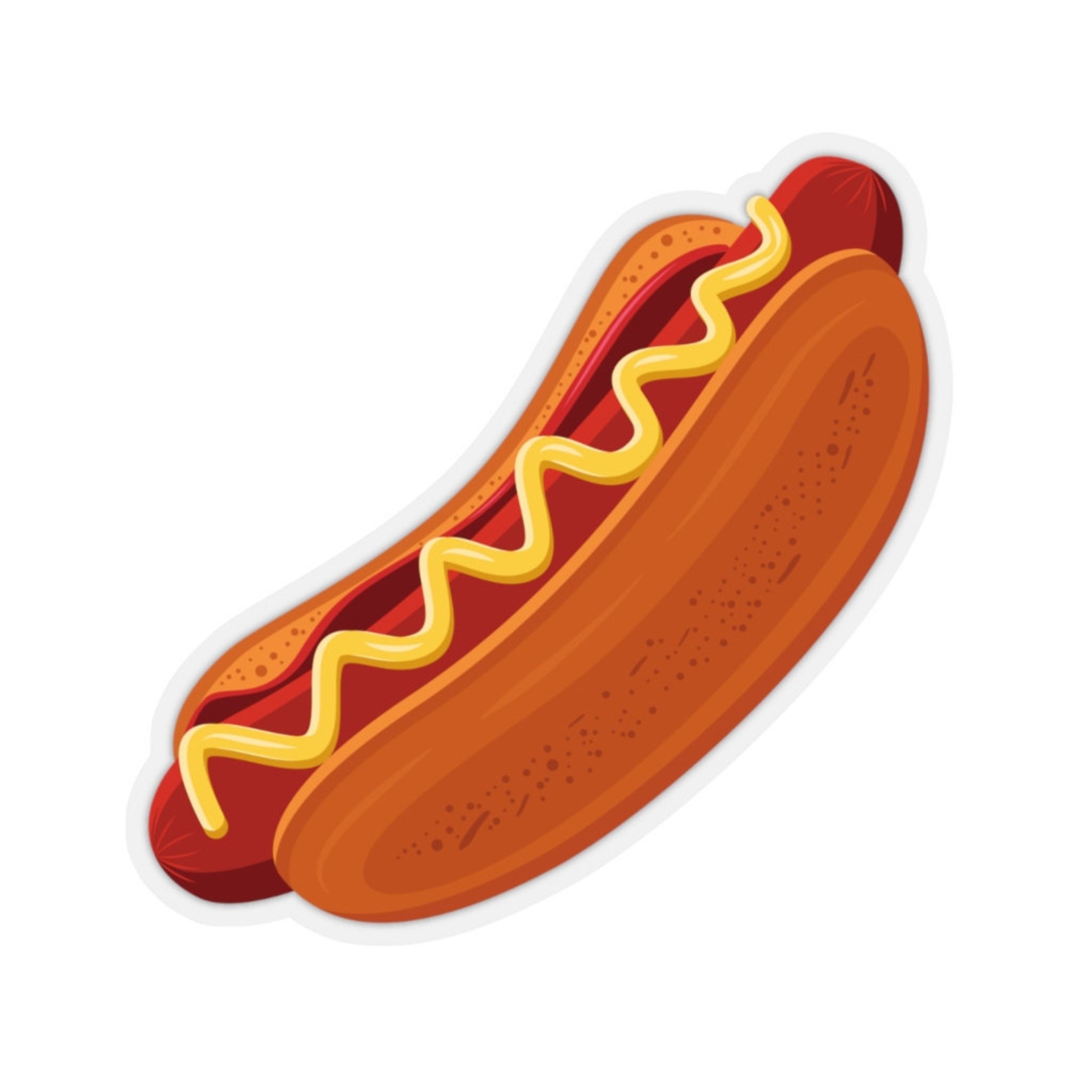 Hot Dog Sticker Decal Vinyl Fast Food Sticker Laptop | Etsy