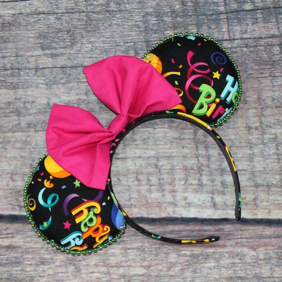 Happy Birthday Mouse Ears - Etsy