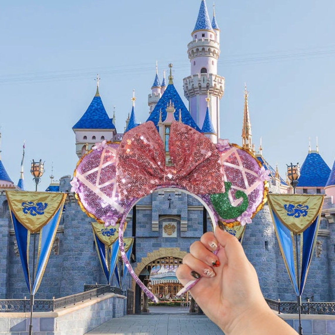 Tangled Inspired Mouse Ears Rapunzel Mickey Ears Tangled | Etsy