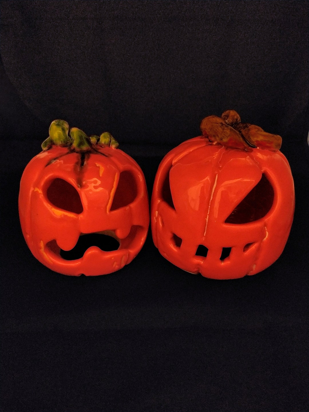 Handmade Ceramic Jack O'lantern Pumpkin, Autumn Decorations, Halloween ...