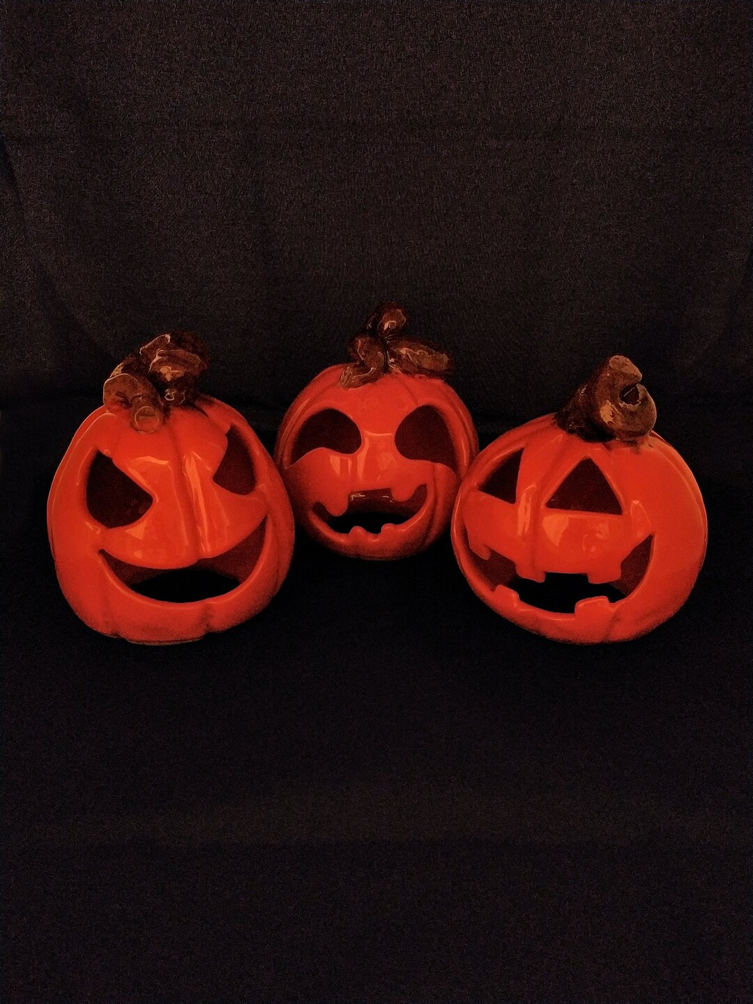 Handmade Ceramic Jack O'lantern Pumpkin, Autumn Decorations, Halloween ...