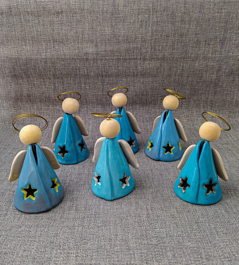 Handmade Ceramic Angels, Angel Figurines, Guardian Cherubs, Clay ...