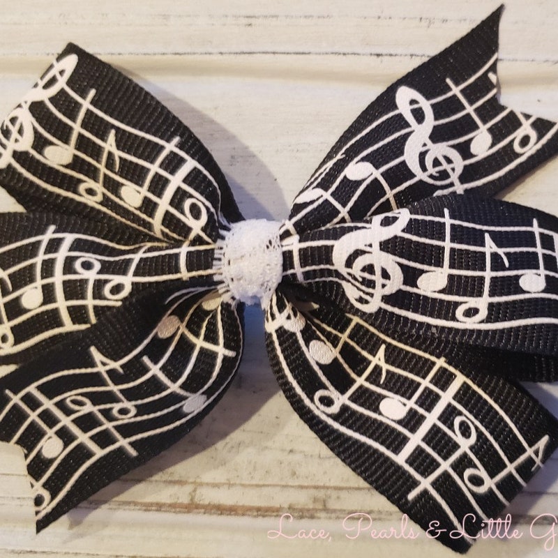 Music Hair Bow - Etsy