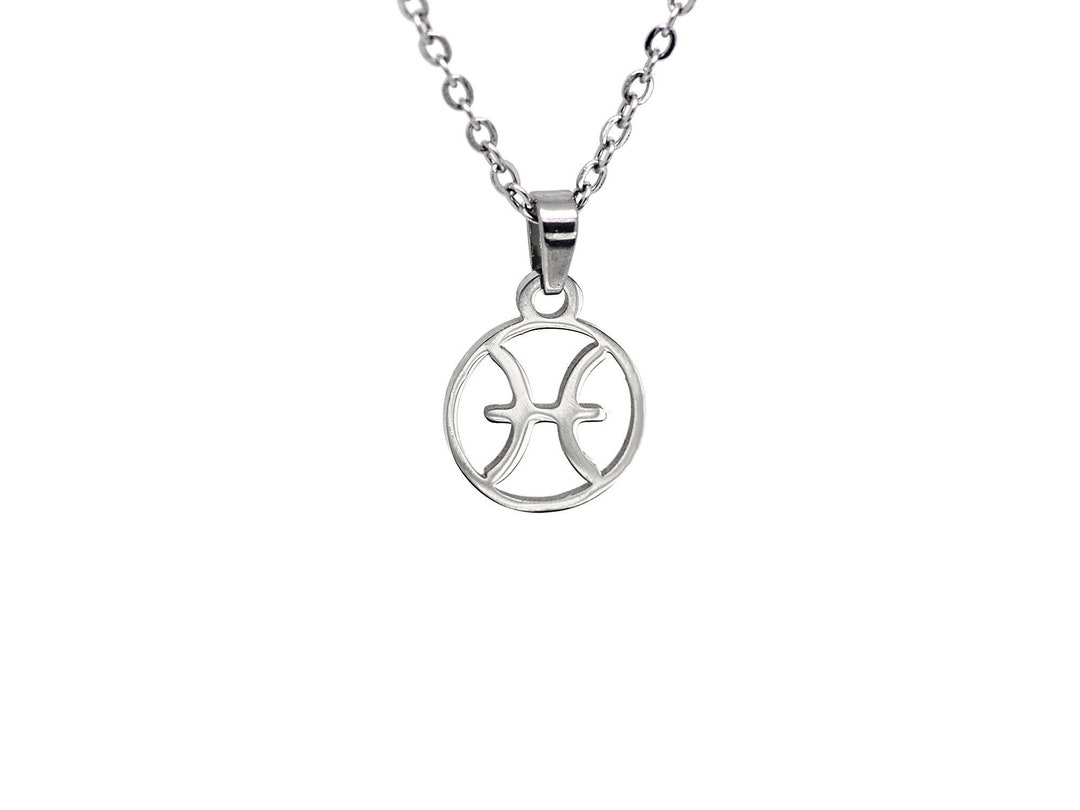 The Fishes Necklace, Silver Tone Pisces Charm, Zodiac Birthday Jewelry ...