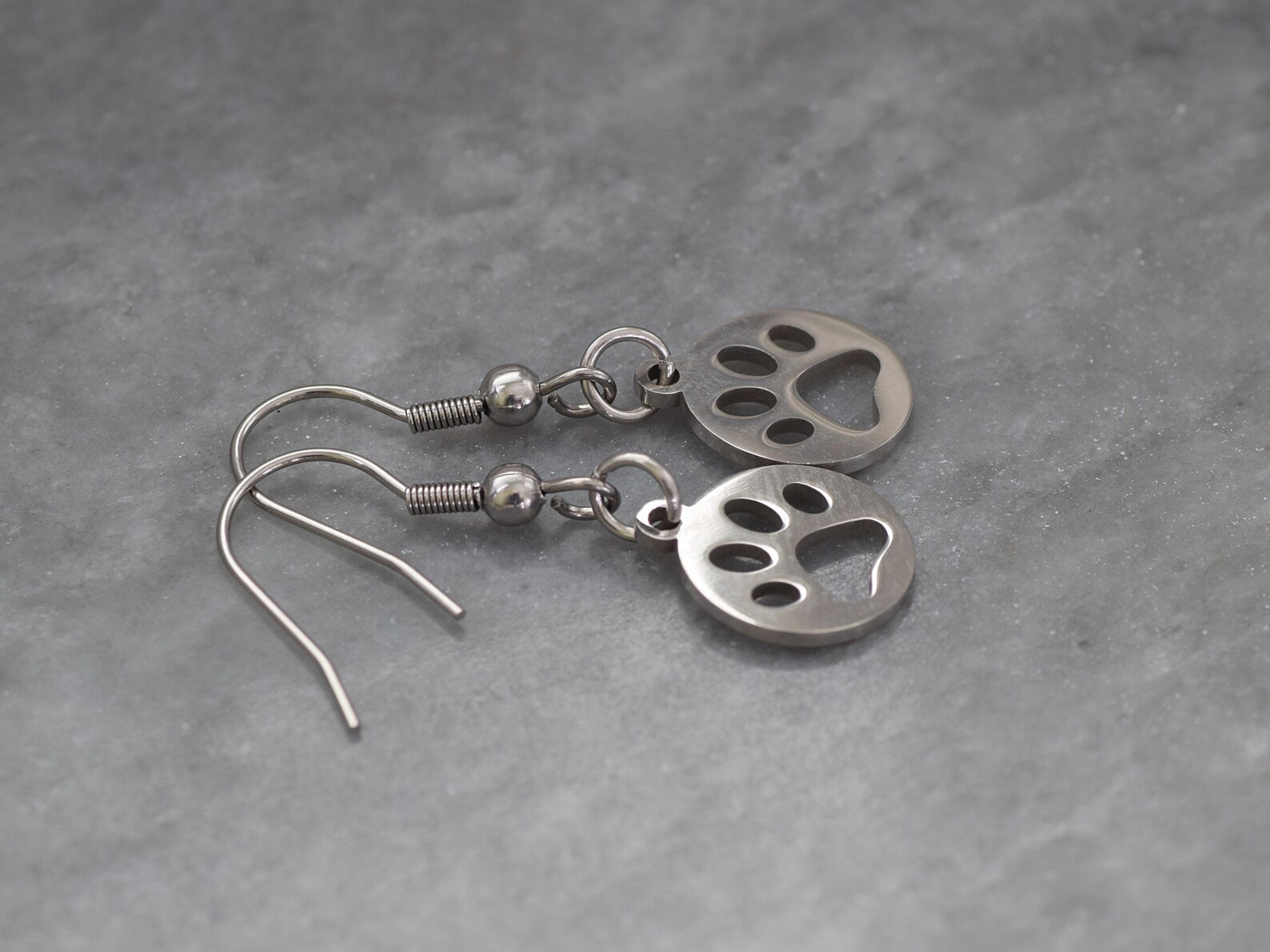 Dog Paw Earrings, Canine Tracks Charms, K9 Footprint Jewelry - Etsy
