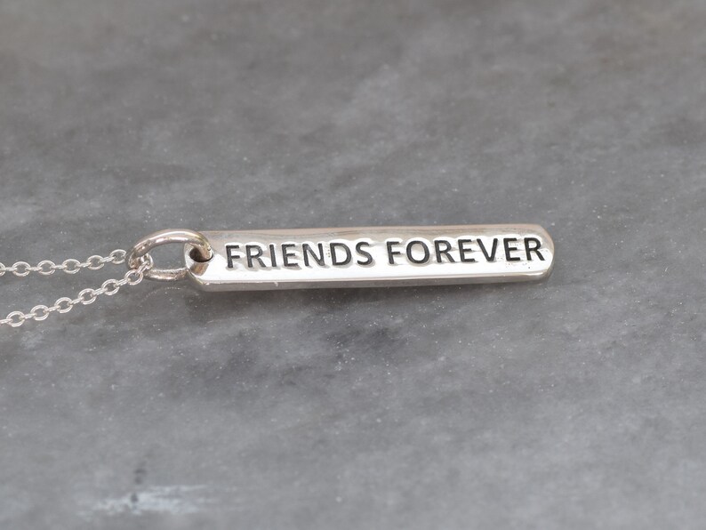 Silver Friends Forever Tag Necklace 925 Sterling Jewelry - Etsy
