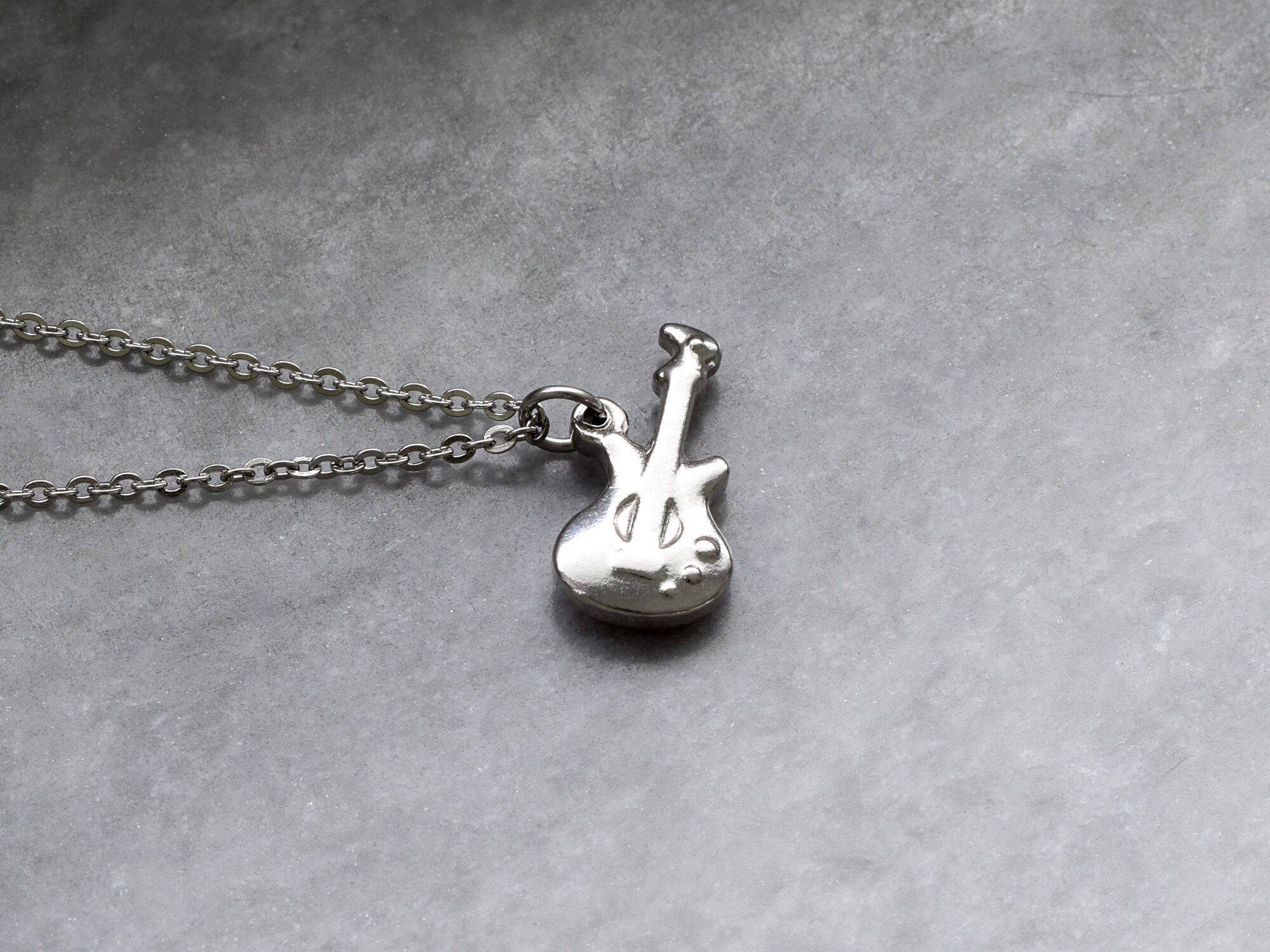 Guitar Necklace, Stainless Steel Music Pendant, Musician Jewelry - Etsy