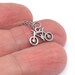 Tiny Bicykle Pendant Necklace Cycle Charm in Stainless Steel - Etsy