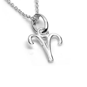 The Ram Necklace in Sterling Silver, Aries Charm, Zodiac Constellation ...