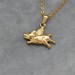 Gold Flying Pig With Wings Necklace in Stainless Steel, Golden If Pigs ...