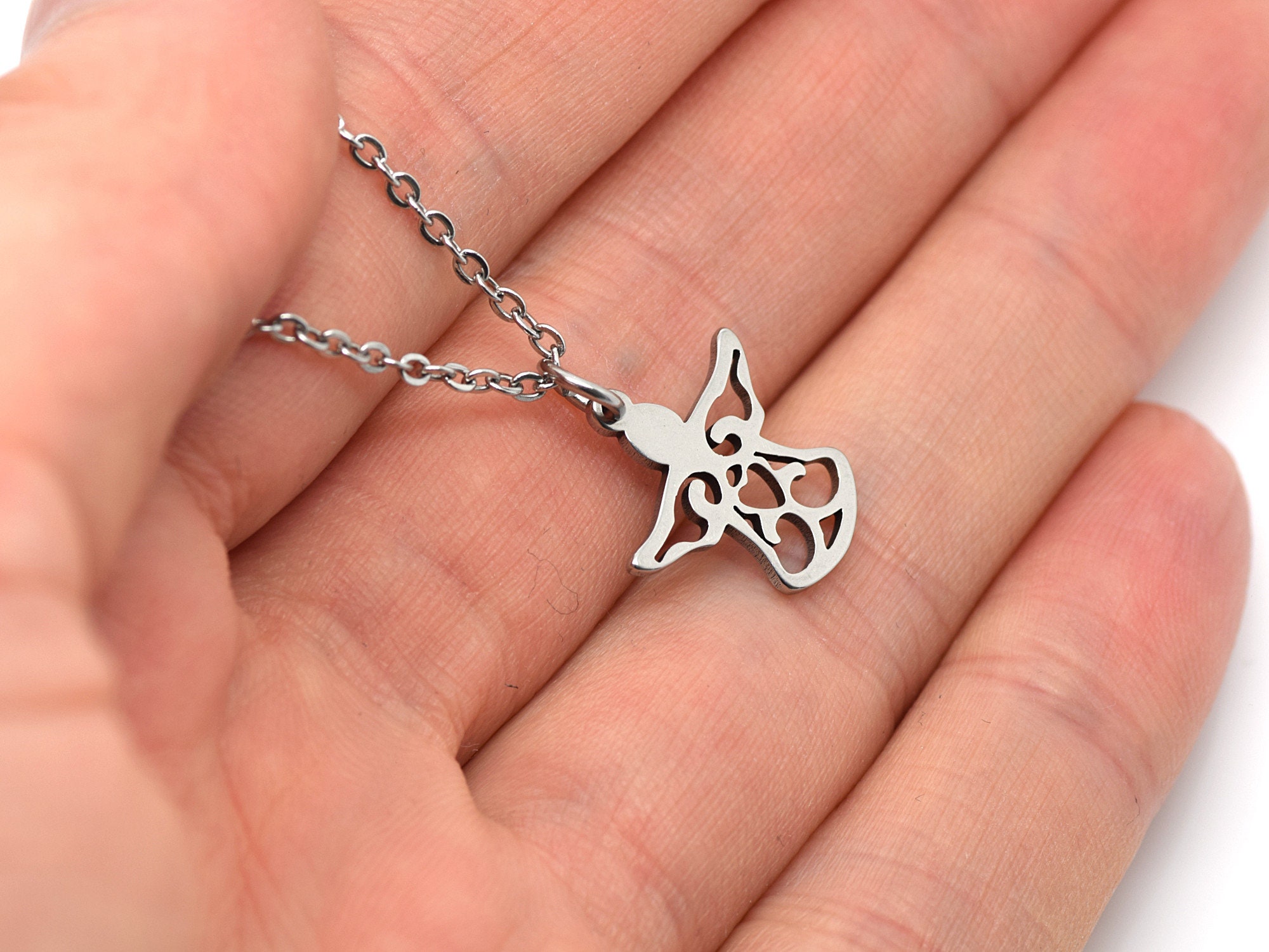 Angel With Heart Necklace, Heavenly Pendant, Religious Jewelry in ...