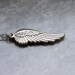 Bird Wing Necklace in Stainless Steel, Feather Pendant, Animal Jewelry ...