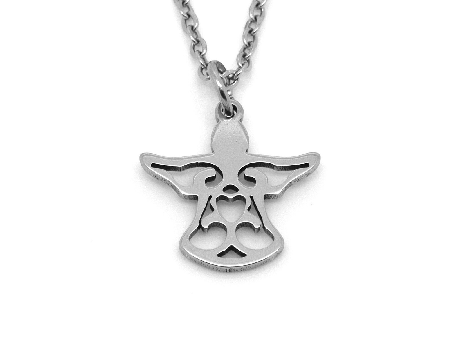 Angel With Heart Necklace, Heavenly Pendant, Religious Jewelry in ...