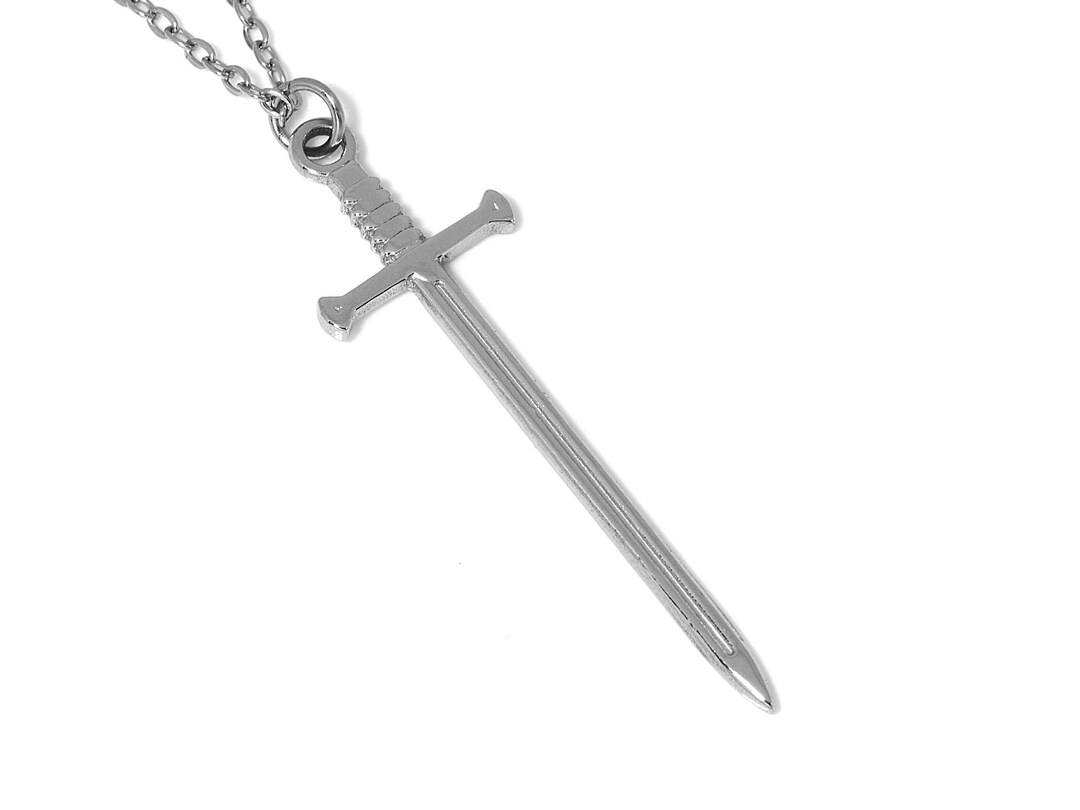 Sword Necklace, Weapon Pendant, Battle Jewelry in Stainless Steel - Etsy