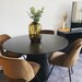 Remi Luxury Round Solid Mango Wood Dining Table in Black 4 - Etsy