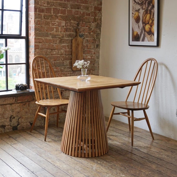 Remi Luxury Square Natural Solid Acacia Wood Dining Table 2 Sizes to Choose From Scandinavian Japandi Inspired Table 80cm 100cm Etsy