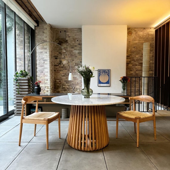 Natural marble dining table store