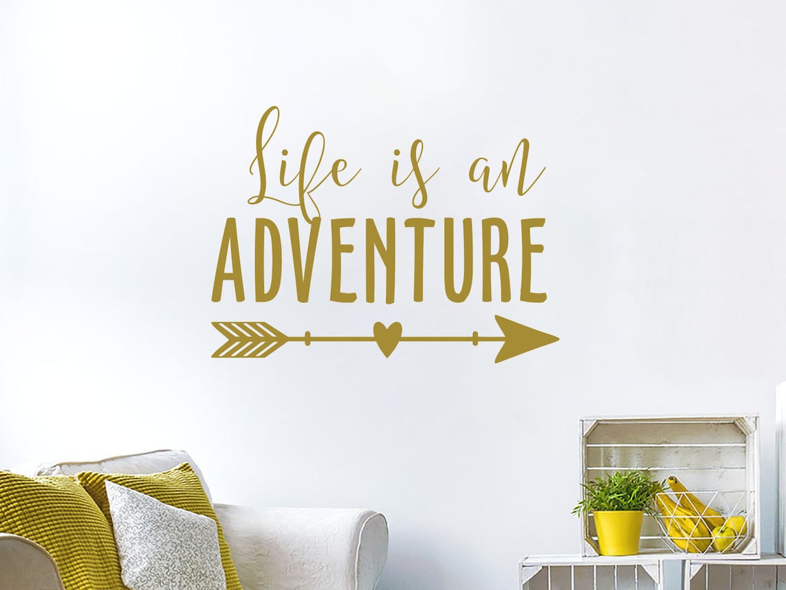 Life is an Adventure Wall Decal. Adventure Quote Vinyl | Etsy