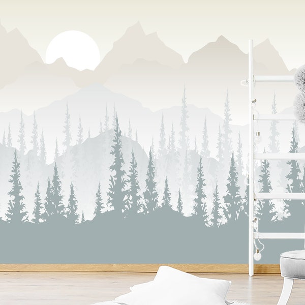 Forest Moon Self Adhesive Wallpaper - Etsy